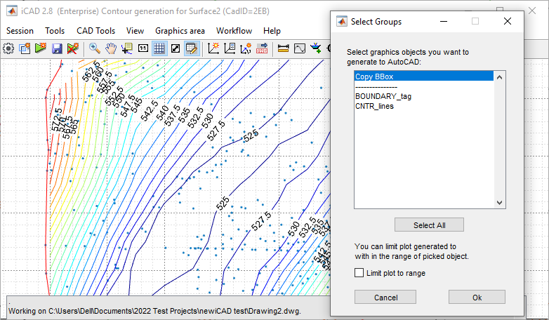 Cloud Data and Contours | iCADdocs_online